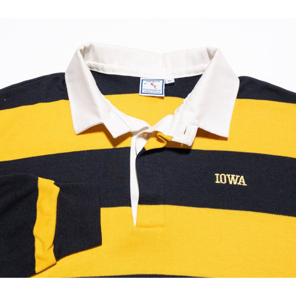 The Big R | Shirts | Vintage Iowa Hawkeyes Rugby Polo Mens Fits Sm ...